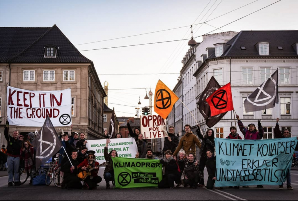Extinction Rebellion Denmark organises disruptive actions in Copenhagen ...